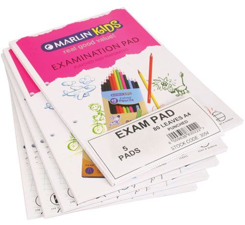 Bulk Pack 2 x Marlin A4 Exam Pad 80-Sheets Punched Pack of 5 Bulk ... Bulk Pack 2 x Marlin A4 Exam Pad 80-Sheets Punched Pack of 5 Bulk ...