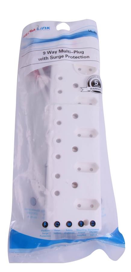 Ultra-Link 9 Way Multi Plug with Surge Protection | Shop Today. Get it ...