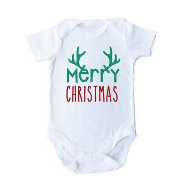 Stickaninja Merry Christmas Baby Grow Short Sleeved - White | Shop ...