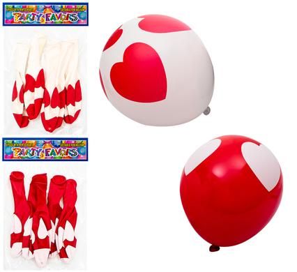 Bulk Pack 8 x Helium Balloons - 6 Piece Red & White Assorted | Shop ...