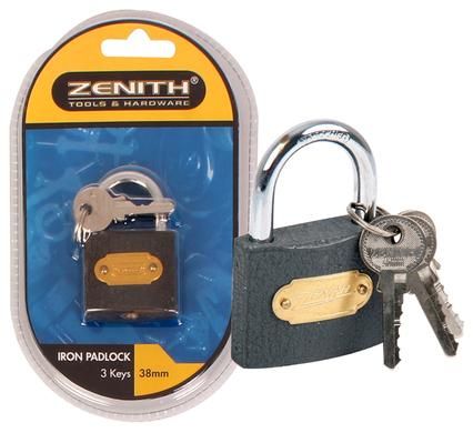 Bulk Pack 5 X Zenith Iron Padlock 38mm | Shop Today. Get it Tomorrow ...