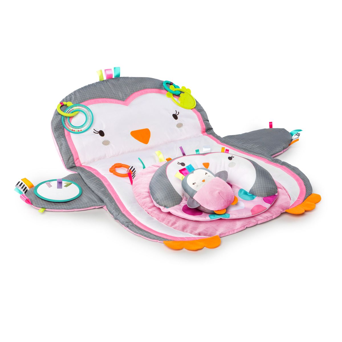Bright Starts - Tummy Time Prop and Play Mat (Pink Penguin) | Shop ...