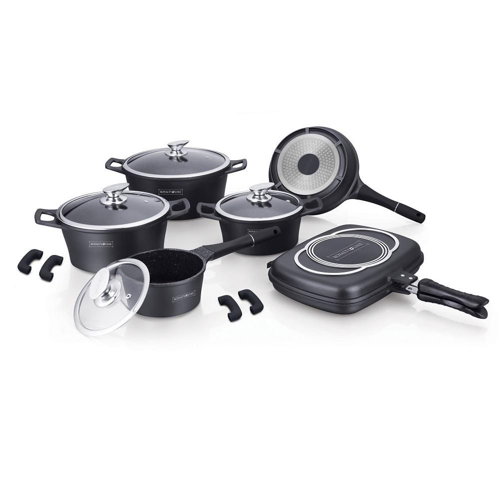 Royalty Line 15-Piece Die Cast Marble Coating Cookware Set | Shop Today ...