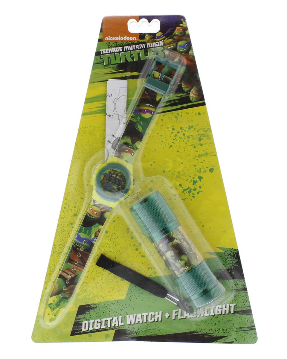Teenage Mutant Ninja Turtles Watch With Flash Light - Green Flashlight ...