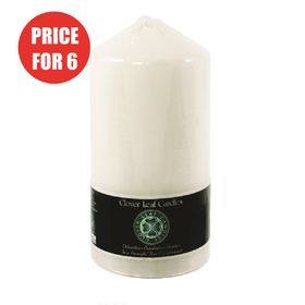 6 x Clover Leaf Candles - Wedding Pillar Candle - (7.5x15cm) | Shop ...