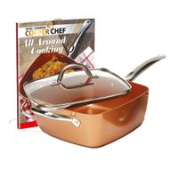 Copper Chef - 24cm Deep Dish Square Pan - Set of 3 | Buy Online in ...