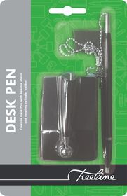Treeline Desk Pen With Beaded Chain and Rotating Holder | Shop Today ...