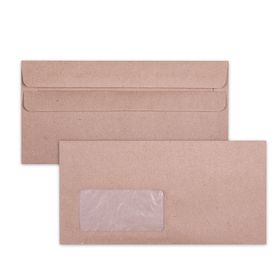 LEO DLB Manilla Window Self Seal Envelopes - Open Long Side - Box of ...