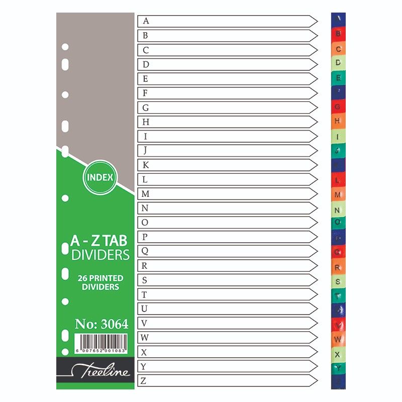 A4 Index A to Z Rainbow Printed PVC Divider (26 Part) | Shop Today. Get ...
