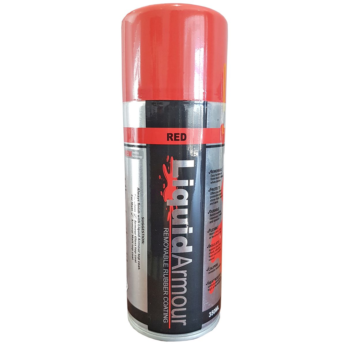Liquid Armour Removable Synthetic Rubber Coating 350ml Aerosol - Red ...