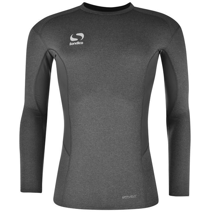 Sondico Men's Base Core Long Sleeve Base Layer - Grey Marl (Parallel ...