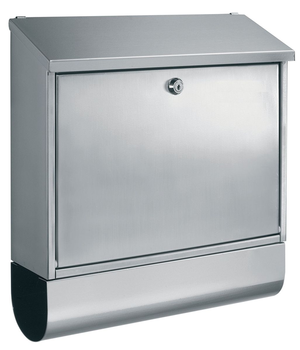 Stainless Steel Newspaper Holder Rottner Sizilia - Wall Mount Mailbox ...