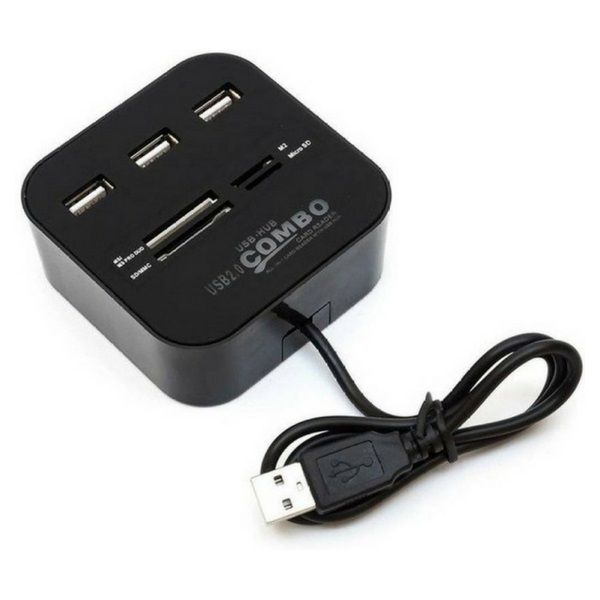 USB 2.0 HUB & Card Reader - Black | Shop Today. Get it Tomorrow ...