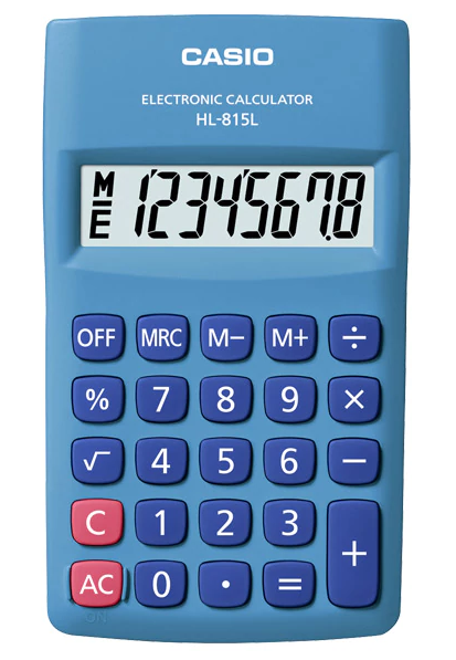 CASIO HL-815L Pocket Calculator (Blue) | Shop Today. Get it Tomorrow ... CASIO HL-815L Pocket Calculator (Blue) | Shop Today. Get it Tomorrow ...