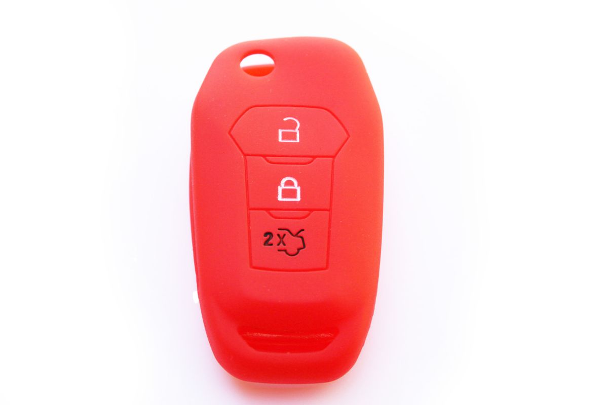 Silicone Car Key Protector for Ford Flip Key Type 3 -Red | Shop Today ...