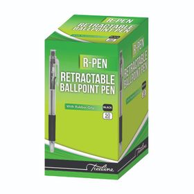 Treeline Retractable Ballpoint Pen Black R-Pen - Box of 50 | Shop Today ...