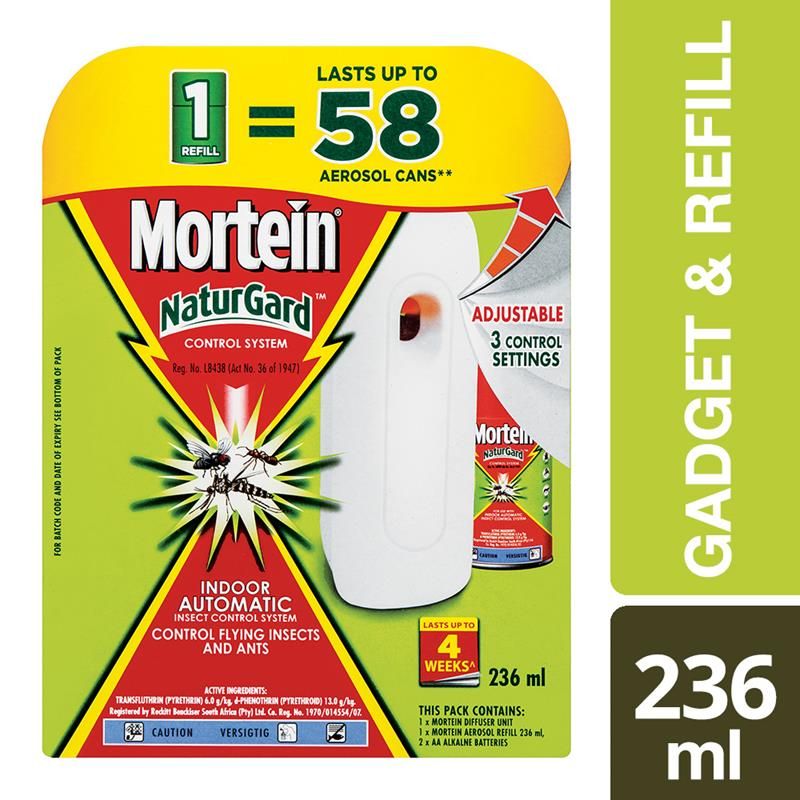 Mortein 236ml, Naturgard Automatic Insect Control System, Complete ...