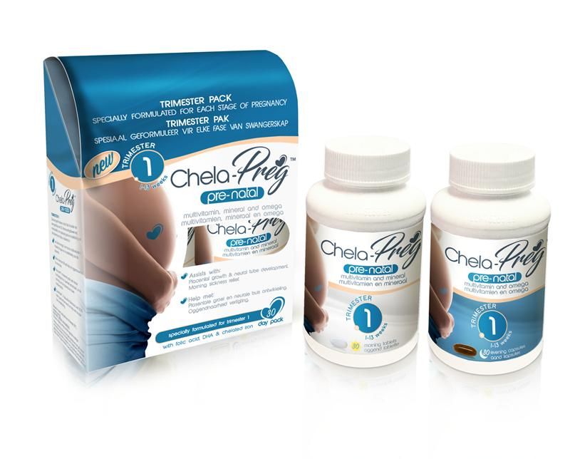 Chela Preg Trimester 1 Combo Pack - 30 Tablets + 30 Capsules | Buy ...