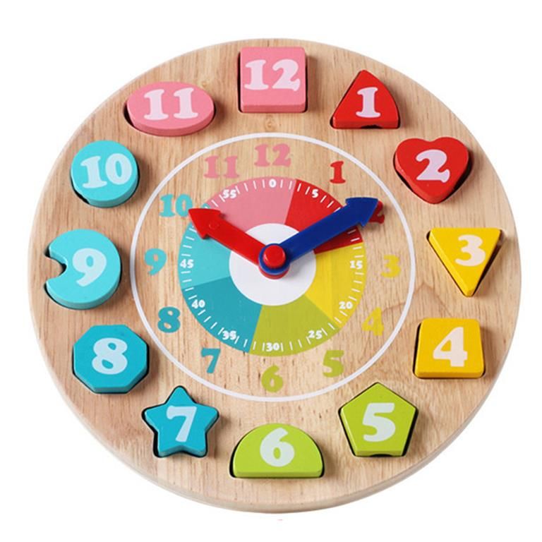 Wooden Shape Sorting Clock Toy | Shop Today. Get it Tomorrow ...