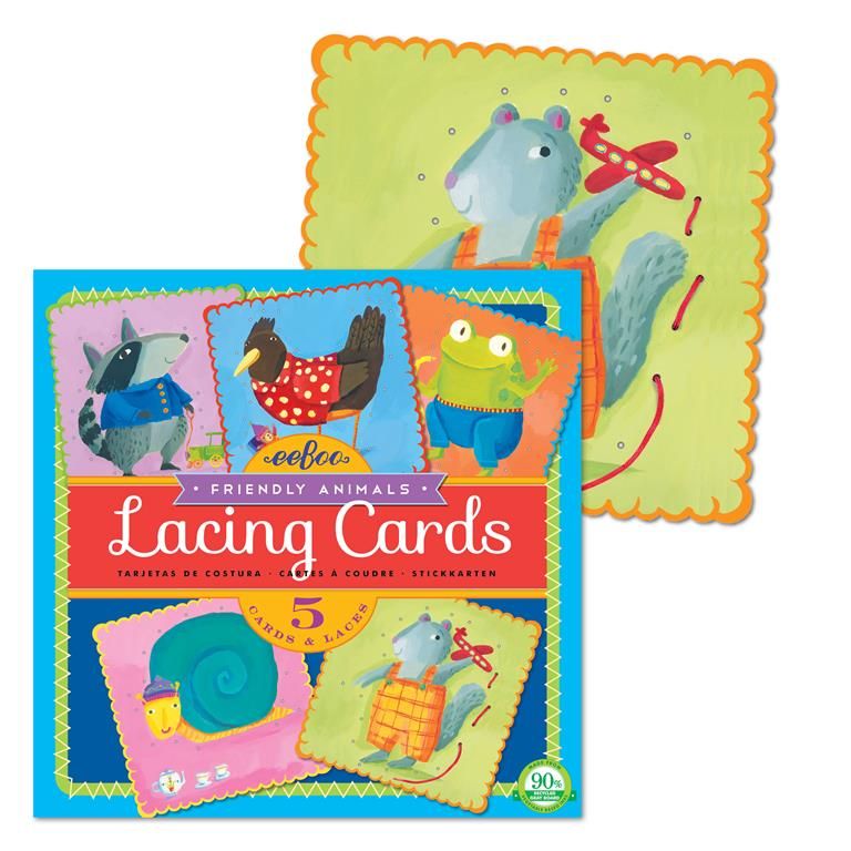 eeBoo Creative Lacing Cards - Friendly Animals | Shop Today. Get it ...