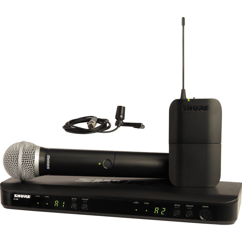 Shure BLX1288E/CVL Wireless Dual Channel Combo Wireless System | Shop ...