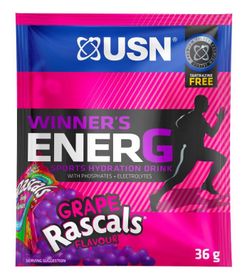 USN Winner's EnerG Rascal Grape Energy Drink - 15 x 36g sachets | Shop ...