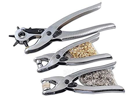 Jinfeng Leather Hole Punch & Grommet Setting Tool Kit - 3 Piece | Shop ...