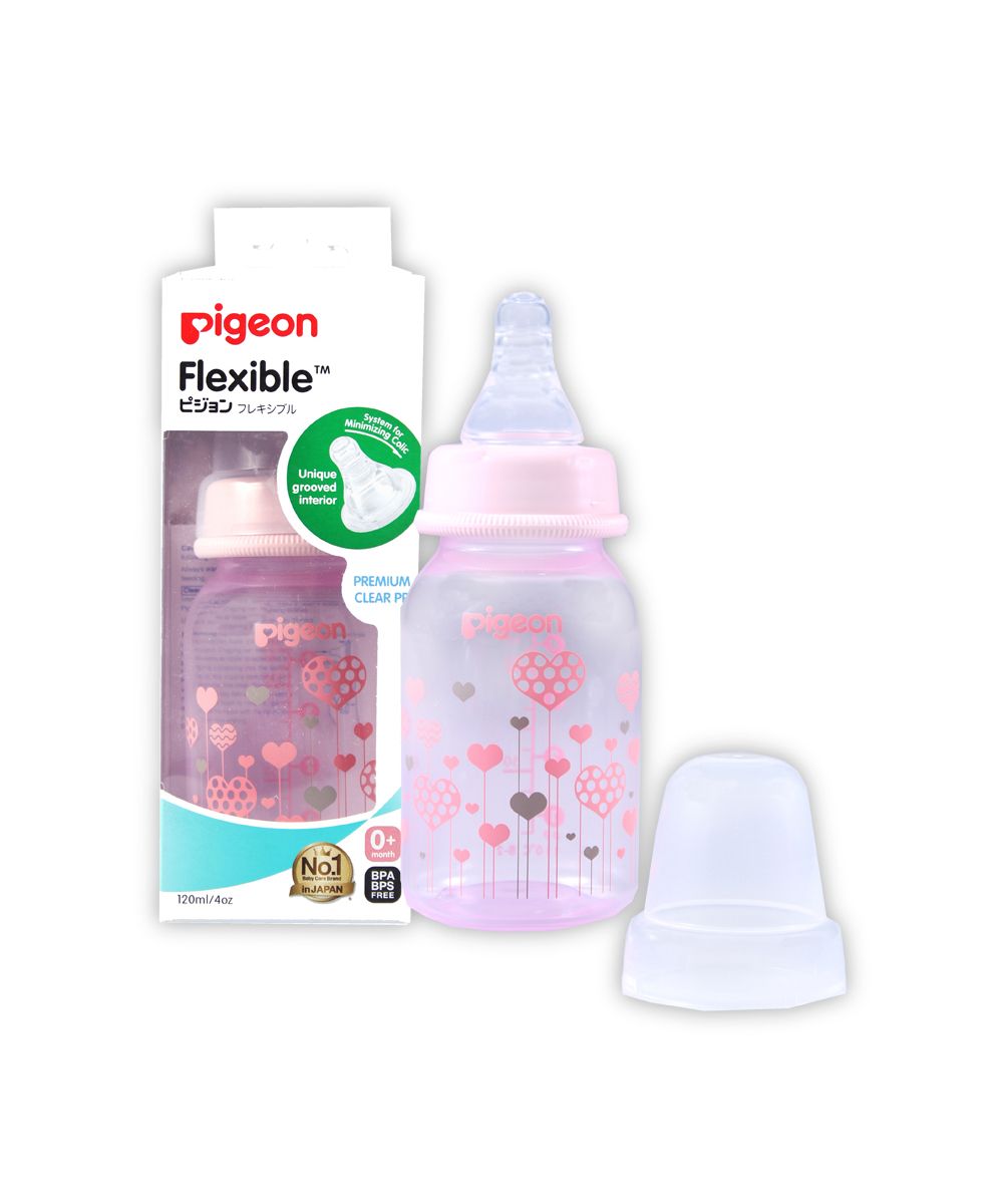 Pigeon - Light Pink Flexible Bottle Std Neck Hearts - 120ml | Shop ...
