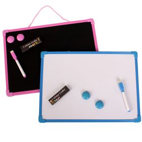 Bulk Pack x4 Educational Dry-Wipe & Chalk Board with Marker - Assorted ...