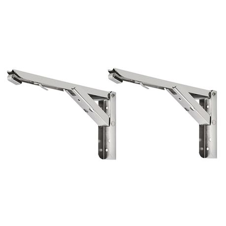 Carinya 300 X 145mm White Spring Loaded Folding Bracket, 56% OFF