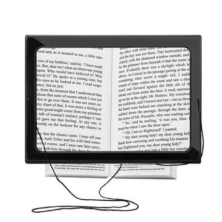 Book Page Light With Magnifier Upgrade Hands Free 4X Magnifying Glass