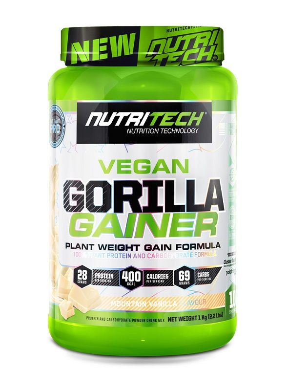 Nutritech Vegan Gorilla Gainer - Mountain Vanilla - 1kg | Shop Today ...