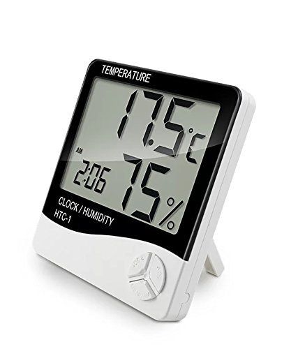 Digital Temperature Humidity Meter Clock - White | Shop Today. Get it ...