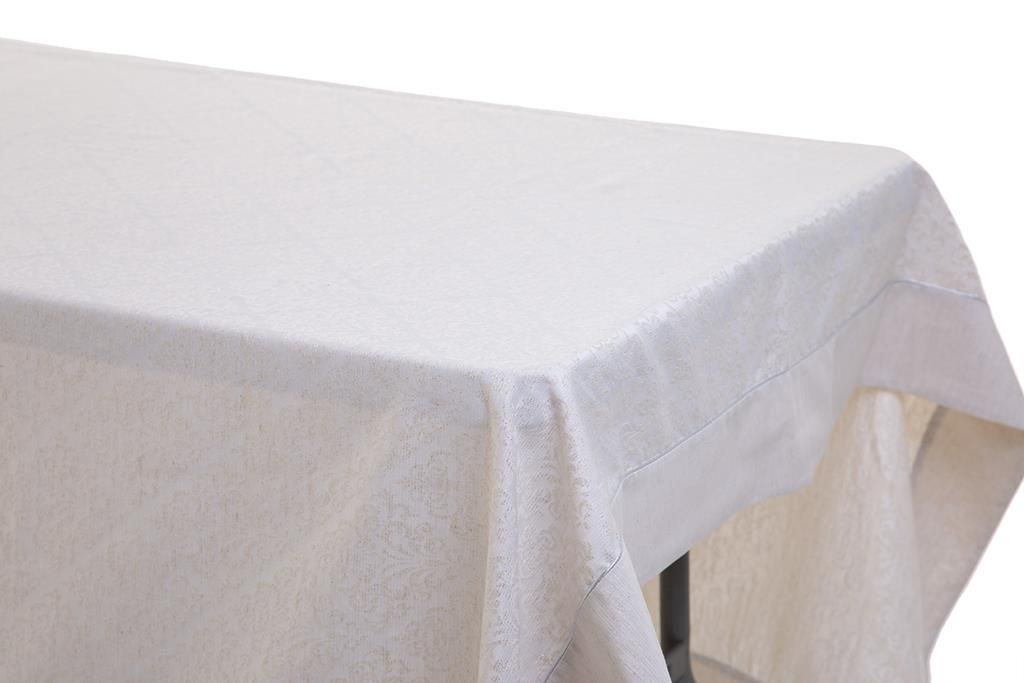 Cottonbox Linpolycotton Cara Silver - Square Tablecloth | Shop Today ...