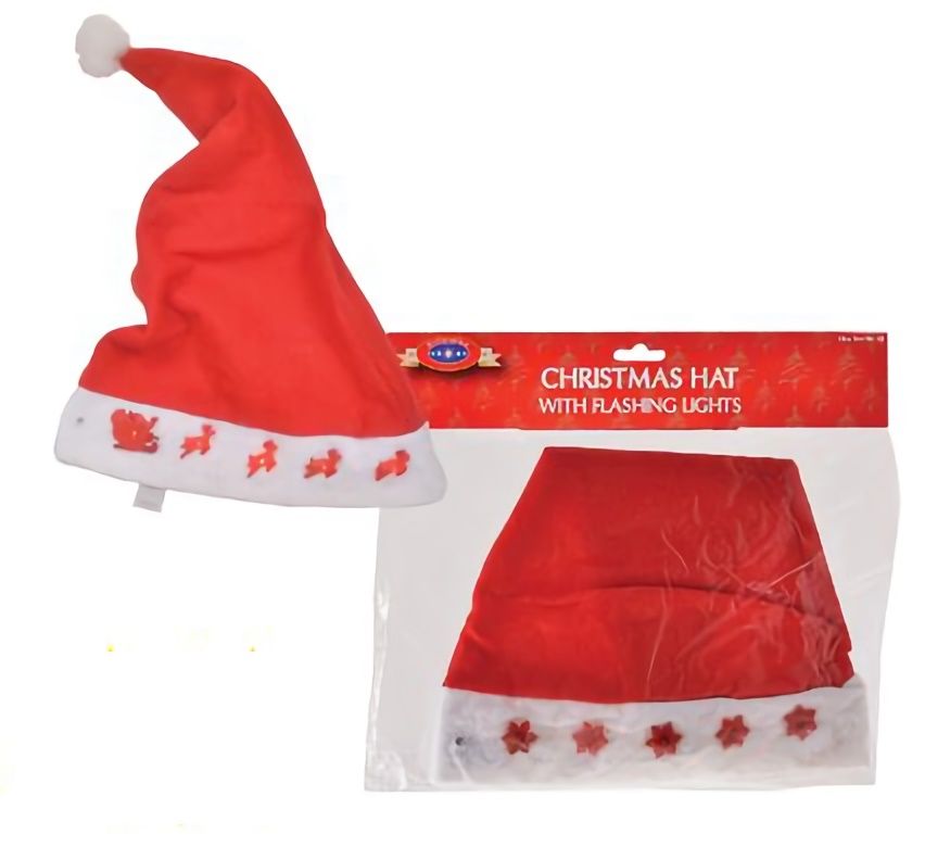 Bulk Pack X 6 Mass Dress Up Santa Hat With Flashing Star Lights Shop Today Get It Tomorrow