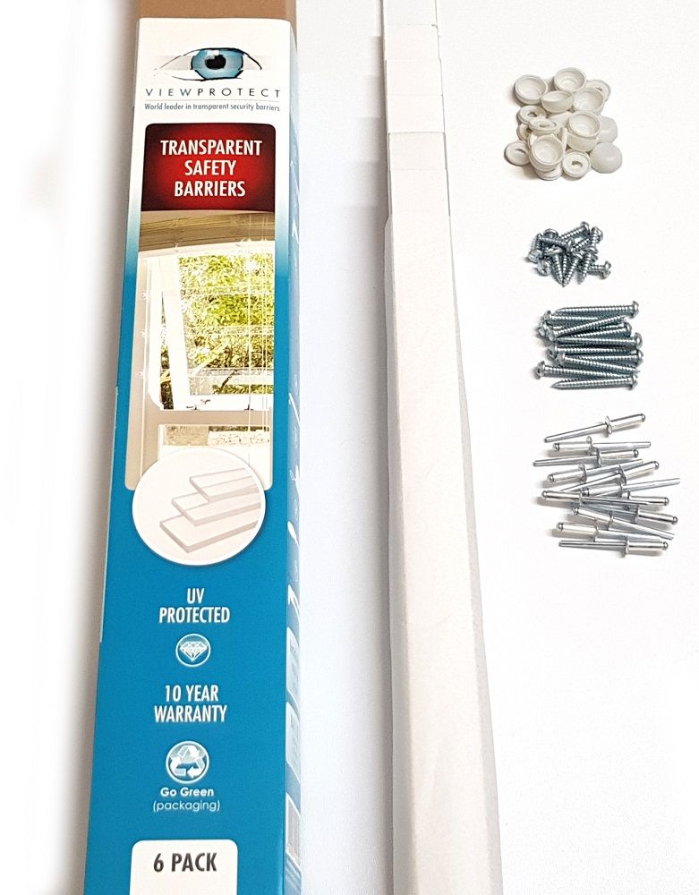 ViewProtect - Transparent Burglar Guards - 6Pack 1000mm | Shop Today ...