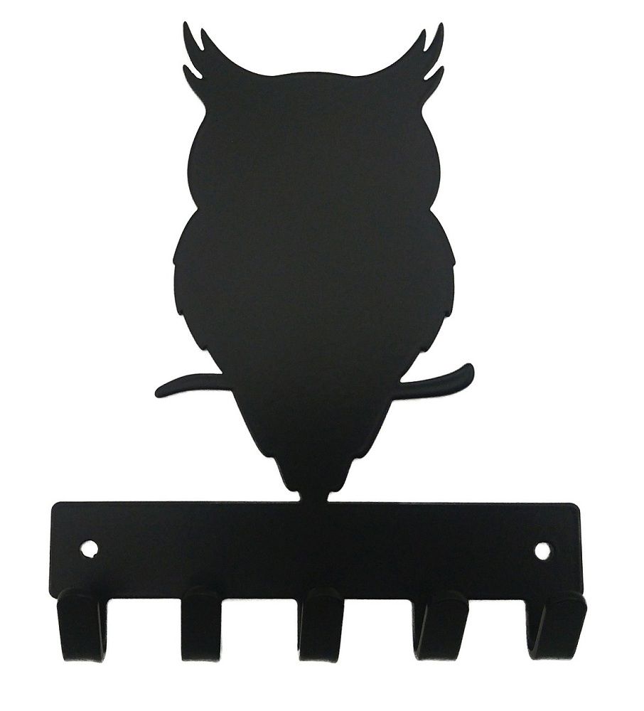 Owl Key Rack & Leash Hanger - 5 Hooks - Black | Shop Today. Get it ...