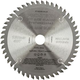 Pro-Tech Saw Blade Tct 160X2.2X20X48T Wood Prof. Pro-Tech Fes. Ts55 Pw1 ...