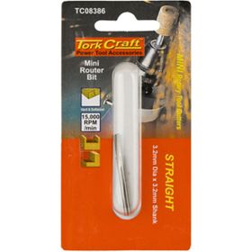 Tork Craft Mini Router Bit 3.2mm Straight 3.2mm Shank | Shop Today. Get ...