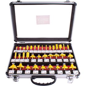 Tork Craft Router Bit Set 35 Piece Alum.Case Glass 1/4" | Shop Today ...