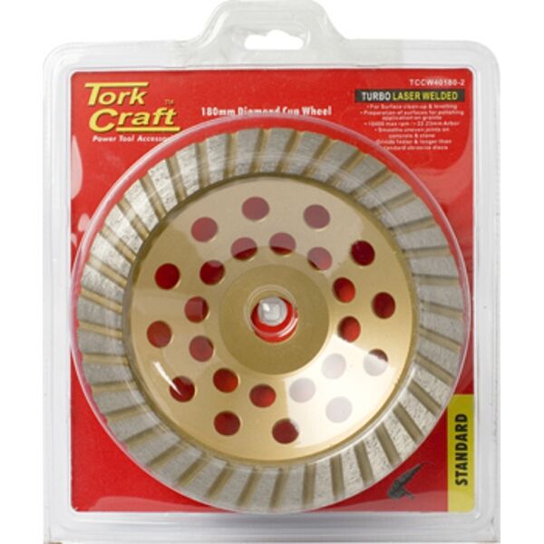 Tork Craft Dia. Cup Wheel 180 x 22.23mm Turbo Laser Welded | Shop Today ...