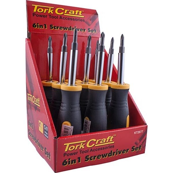 Tork Craft Screwdriver 6 In 1 Crv Bits Per Box Of 9 | Shop Today. Get ...