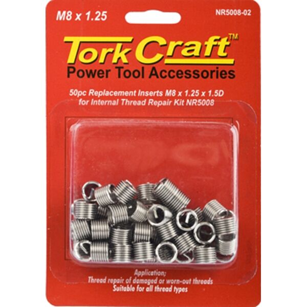 Tork Craft Thread Repair Kit M8 x 1.25 x 1.5mm Repl. Inserts for Nr5008 ...