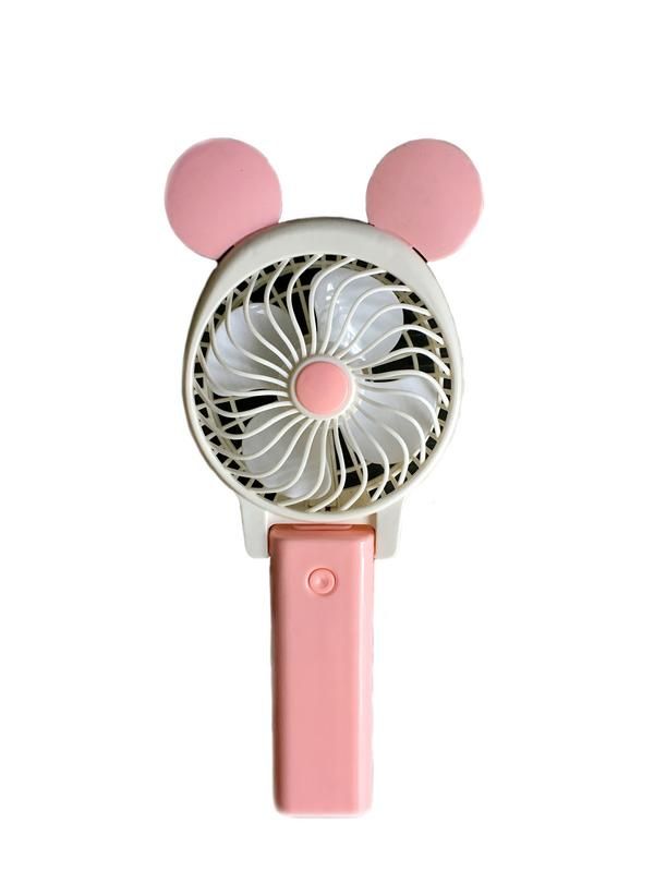 Rechargeable Portable Cartoon USB Mini Collapsible Fan - Panda Pink ...