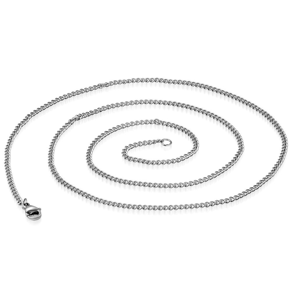 Stainless Steel Lobster Claw Clasp Curb Cuban Link Chain | Shop Today ...