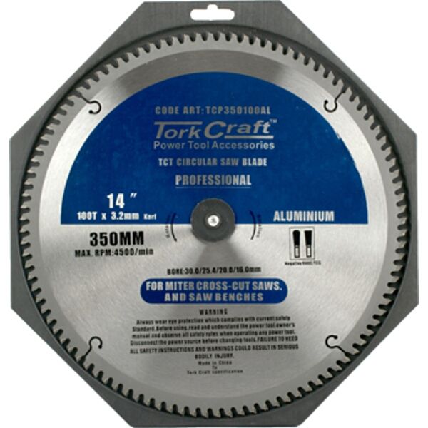 Tork Craft Blade Contractor Alum 350 X 100T TCG Neg Circular Saw TCT ...