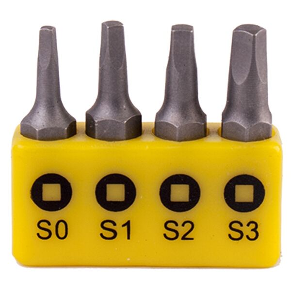 Tork Craft Screwdriver Bit Set Square Recess 4Pce 25mm Sq0.1.2.3 | Shop ...
