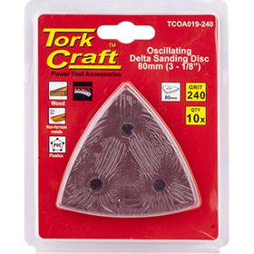 Tork Craft Oscillating Sandpaper A/O 80mm 10Pc Delta Shape 240Grit ...