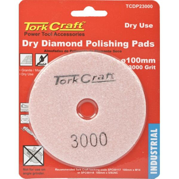 Tork Craft 100mm Diamond Polishing Pad 3000 Grit Dry Use | Shop Today ...