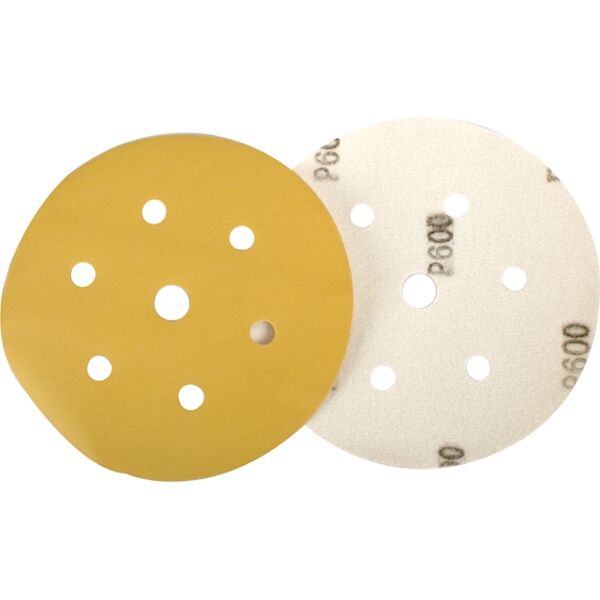 Tork Craft Gold Hook & Loop Disc (50 Pieces) 600 Grit 150mm X 6+1 Holes ...